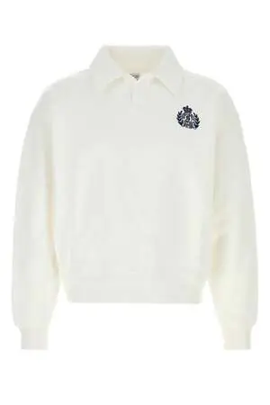 SPORTY & RICH Sporty Cotton Polo Shirt - White