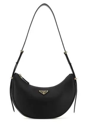 Prada Mini Leather Shoulder Handbag - Black