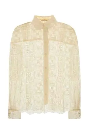 Ermanno Scervino Elegant Lace Shirt For - White