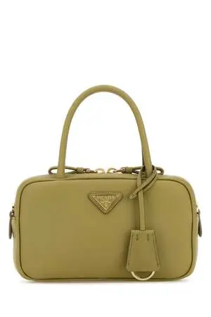 Prada Practical Leather Handbag With Top Handle, Shoulder Strap & Compact X 12cm X 6cm - Green