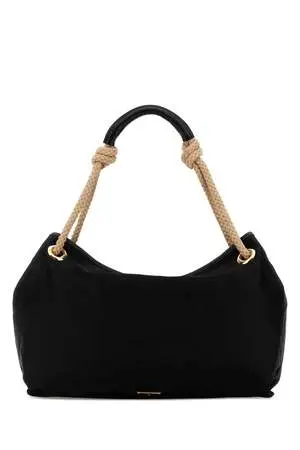 Prada Practical Fabric Shopping Handbag With 45 X 33 X 7 Cm Dimensions And 20 Cm Handle Drop - Black