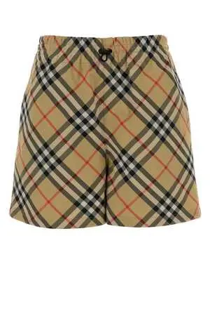 Burberry Embroidered Canvas Shorts For
