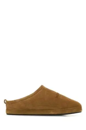 Balenciaga Suede Alaska Ankle Slippers - Camel