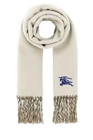 Burberry Ivory Cashmere Reversible Scarf - White