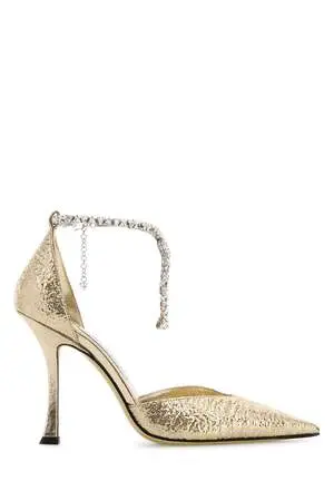 JIMMY CHOO Stevie 100mm Glittered Fabric Pumps