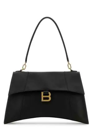 Balenciaga Hourglass Shoulder Handbag With Golden Hardware, 36cm X 23cm X 12cm - Black