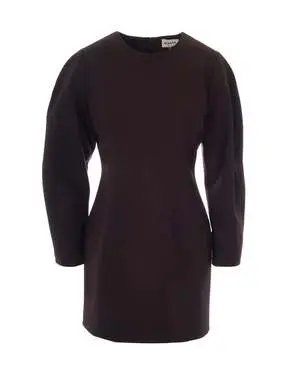 PAROSH Long Sleeve Fitted Mini Dress - Testa Di Moro