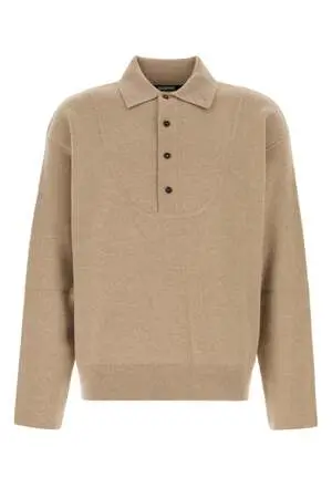 Jacquemus Merino Wool & Cashmere Knit Polo Sweater