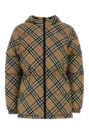 Burberry Embroidered Padded Jacket - Checked