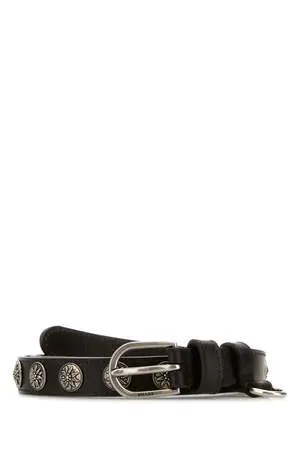 Prada 2 Cm Calf Leather Belt With Silver-tone Hardware - Brown