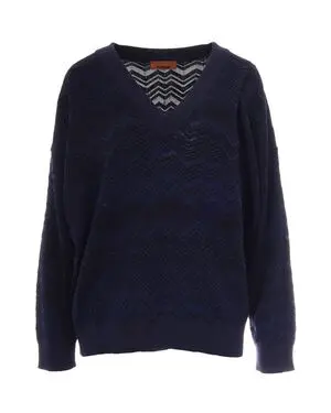 Missoni Zigzag Knit V-neck Sweater