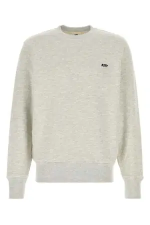 AUTRY Melange Cotton Crewneck Sweatshirt - Grey