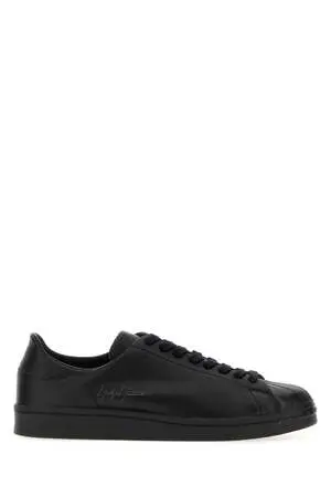 Y-3 YOHJI YAMAMOTO ADIDAS Leather Sneaker With Rubber Sole - Black