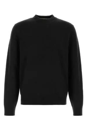Burberry Stretch Cashmere Blend Half-zip Sweater - Black