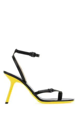 Loewe Petal Leather Heel Sandals