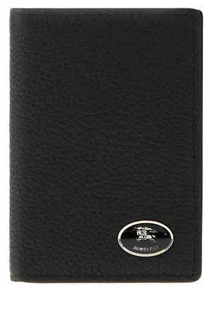 Burberry Mini Leather Card Holder 7.5 Cm X 10.5 Cm - Black