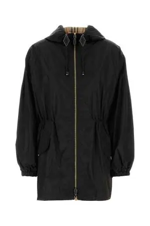 Burberry Nylon Windbreaker Jacket - Black