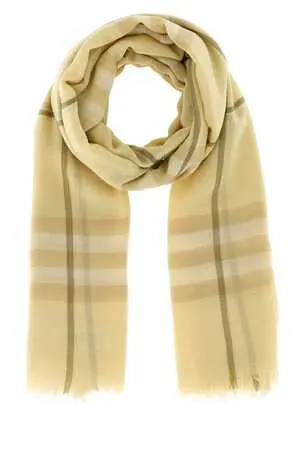 Burberry Embroidered Wool Scarf, 200 Cm X 90 Cm - Checked