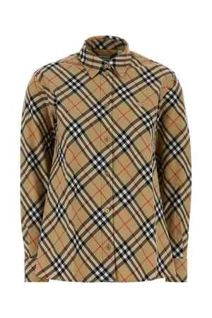 Burberry Embroidered Cotton Shirt - Checked