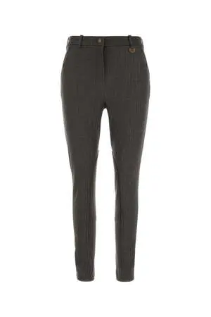 Burberry Embroidered Stretch Cotton Pant
