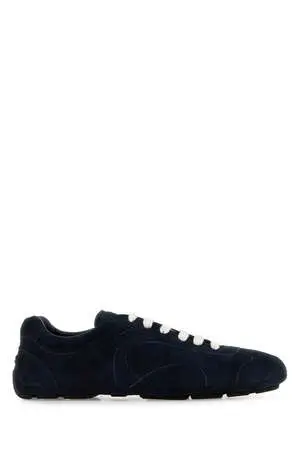 Prada Montecarlo Suede Lace-up Sneakers - Blue