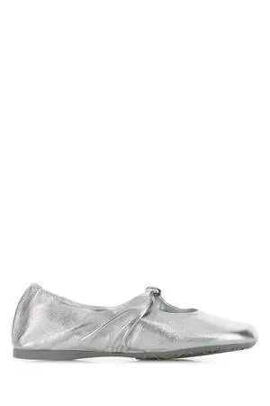 Loewe Pebble-texture Leather Ballerinas