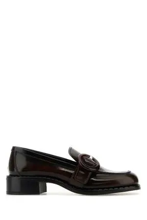 Prada Pristine Leather Loafers For With Rubber Sole - Brown
