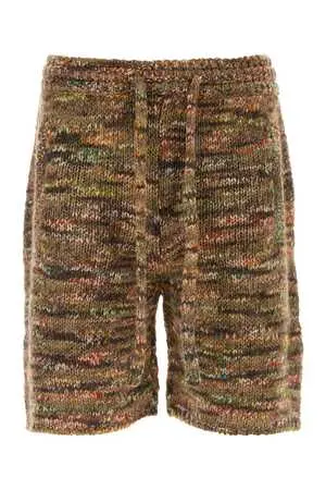 Alanui Multicolor Wool Blend Grunge Beat Bermuda Shorts - Multicoloured