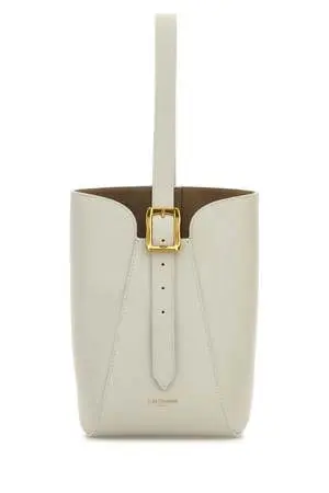 J & M DAVIDSON Ivory Leather Quiver Nano Mini Bucket Bag - White