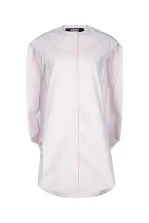 Jacquemus Cotton Mini Dress With Draping - Lightpink