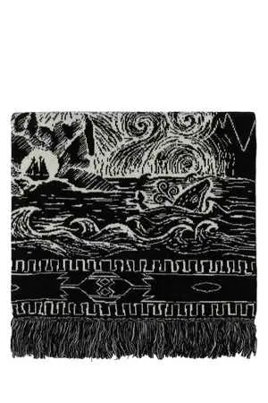 Alanui Embroidered Wool-blend Antarctic Expedition Blanket 182 Cm X 137 Cm - Printed