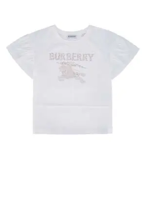 BURBERRY JR Burberry Mini Roxy Crystal Embellished Cotton T-shirt