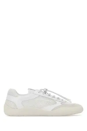 Prada Speedrock Leather And Mesh Sneakers - White