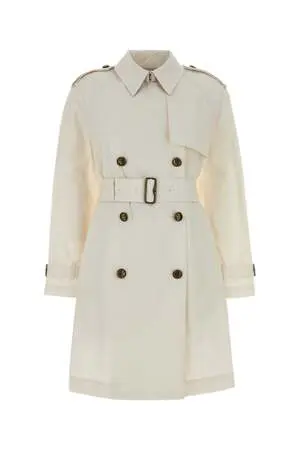 Burberry Cotton Belgravia Trench Jacket - White