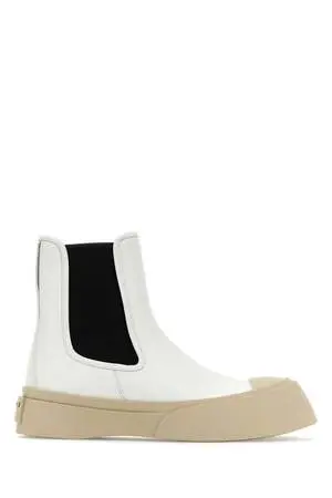 Marni Pablo Nappa Leather Chelsea Boots - White