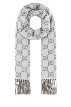 Gucci Embroidered Cashmere Reversible Scarf - Printed