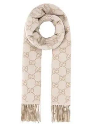 Gucci Embroidered Reversible Cashmere Scarf - Printed