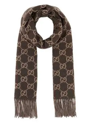 Gucci Embroidered Cashmere Scarf 190 Cm X 45 Cm - Printed