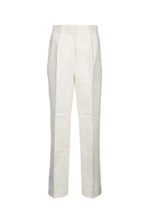 Calvin Klein Structured Linen Pleated Trousers