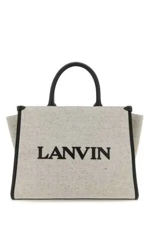 LANVIN Two-tone Canvas Mini In & Out Shopping Handbag - Multicoloured