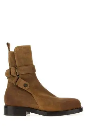 Burberry Suede Ankle Boots - Brown