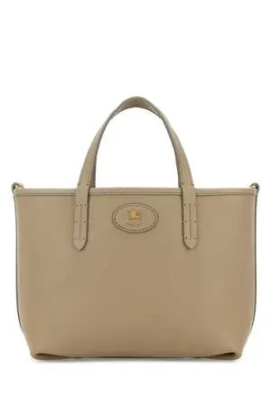Burberry Mini Bloomsbury Reversible Leather Handbag, Dove Calf Leather With Adjustable Strap - Grey