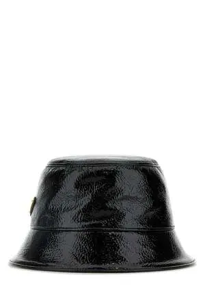Prada Naplak Leather Bucket Hat - Black
