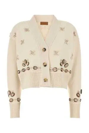 Alanui Ocean Dream Embellished Silk-blend Cardigan