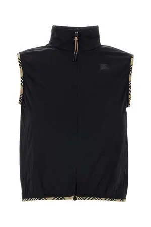 Burberry Stretch Nylon Sleeveless Jacket - Black