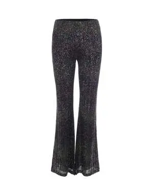 Missoni Sequined Flare Trousers - Multicbrown/blu/yell