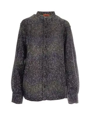 Missoni Sequin Button-front Shirt - Multicbrown/blu/yell