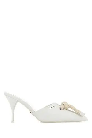 Prada Nappa Leather Pumps With 9 Cm Heel - White