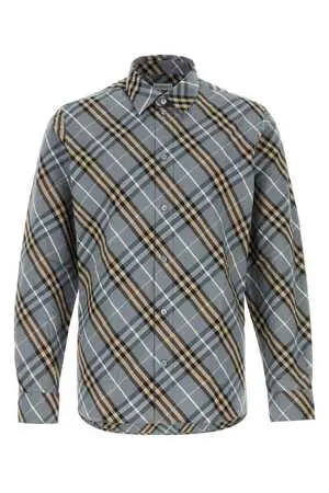 Burberry Embroidered Poplin Shirt - Checked