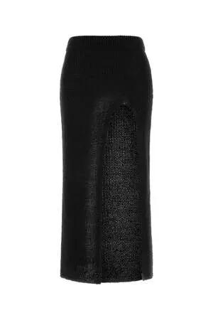 Alanui Slate Knit Island Memories Mini Skirt - Black